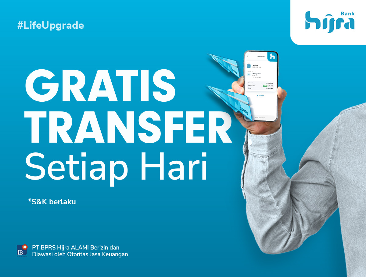 Asyik! GRATIS Transfer Setiap Hari* - Hijra